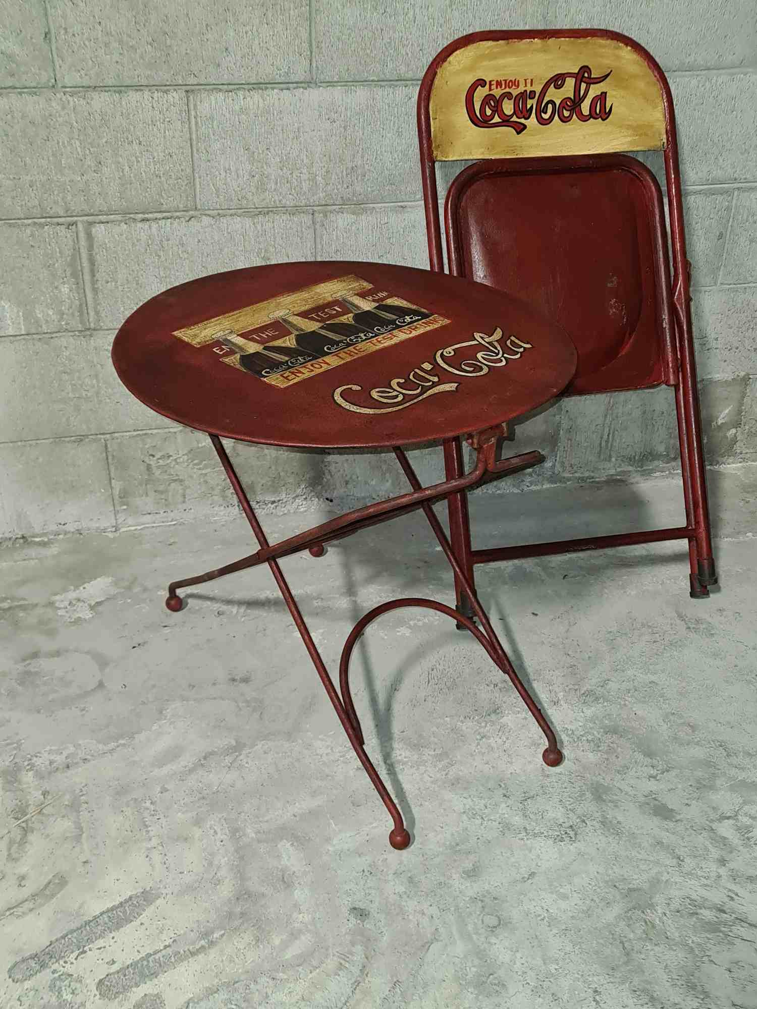Vintage Folding Coca cola Table