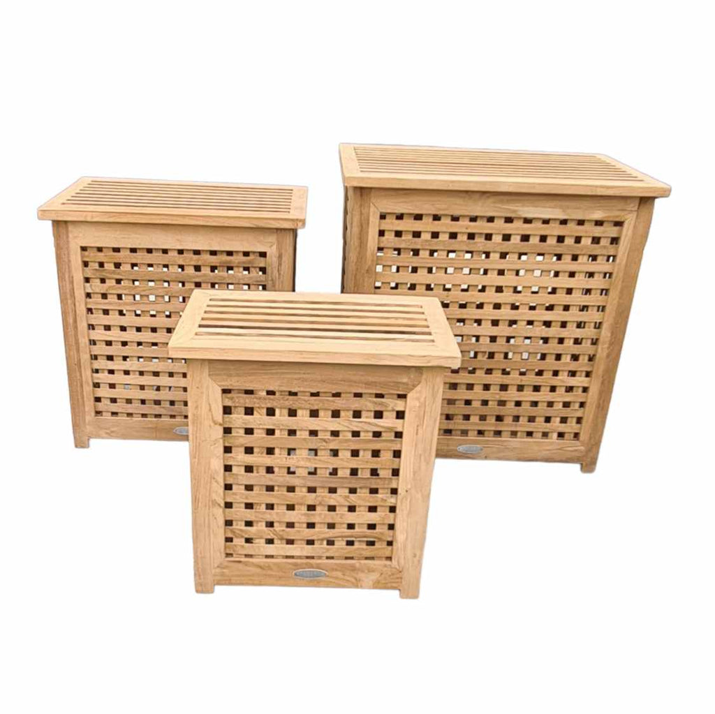 TEAK WOOD BASKET