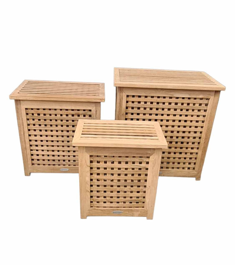 TEAK WOOD BASKET